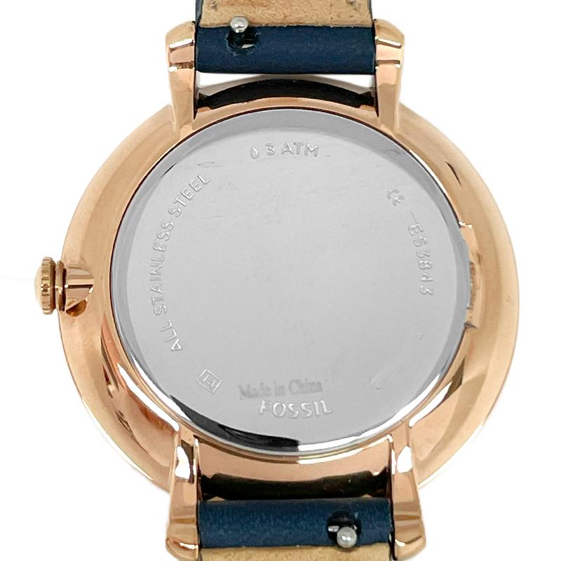 FOSSIL フォッシル 腕時計 新品・アウトレット JACQUELINE ジャクリーン ES3843 レディース シルバー文字盤 ネイビー ...
