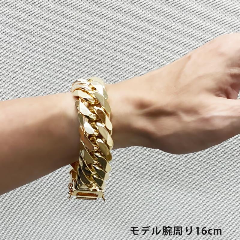 K18 喜平 6面ダブル 約 313g 22cm 22.8mm幅 18 金 ブレスレット 中折れ金具 造幣局検定刻印入 喜平ブレスレット 6面W 300g 送料無料 : 株式会社スマートタイム ...