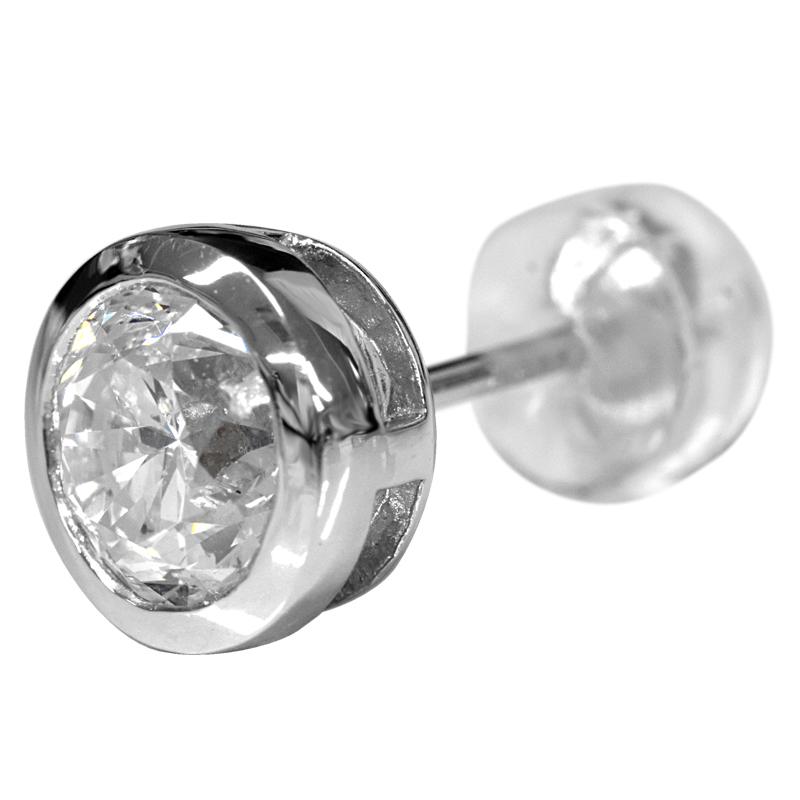 Pt900 1.0ct ダイヤピアス 片耳 シングル 1つ 1.005ct フクリン ダイヤモンドピアス プラチナ スタッド 1ct メンズ 男 レディース ori24 : 株式会社スマート ...
