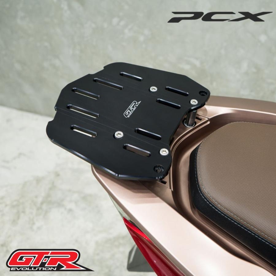 GTR ホンダ PCX125/150/160用リアキャリア アルミ削り出し / Rear Luggage Carry Rack For ...