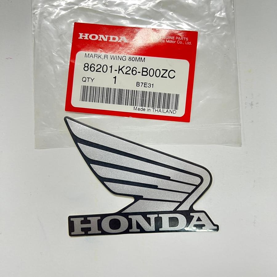 HONDA 純正 ウイングマーク ステッカー / Wing Mark Sticker Honda Silver/Black Genuine ...