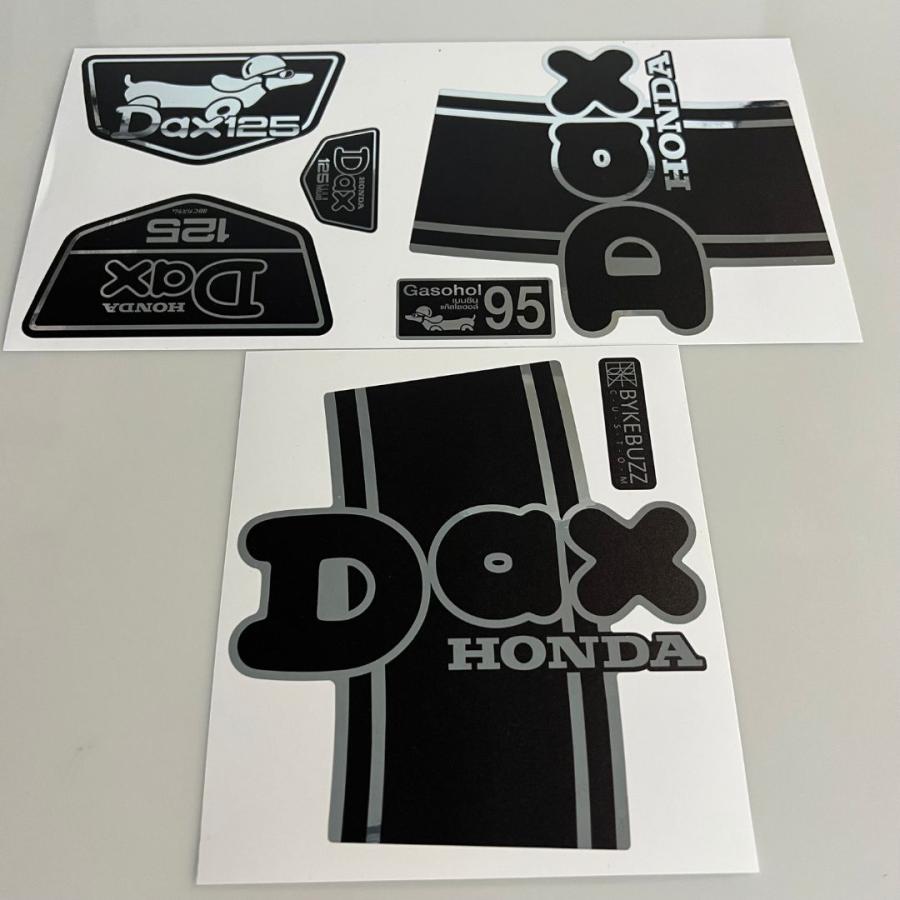 ホンダ ダックス125 マークデカールステッカー / BYKEBUZZ Decal Sticker Silver for Honda ...