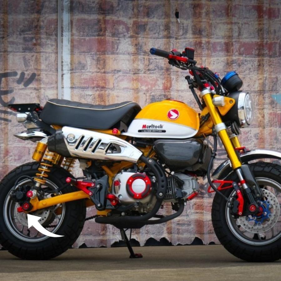 MoritechリアホイールプロテクターHonda Monkey 125 DAX125用 /Rear Wheel Axle ...