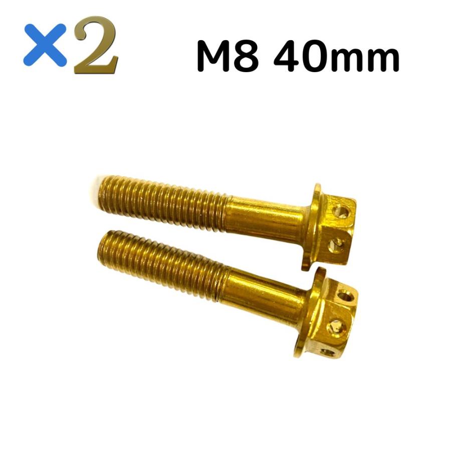 バイク用 ドレスアップ用ボルト M8 40mm 2個セット ステンレス製 ゴールド フランジ付きエンジンボルト : m8-40mm-gold-1 : SmartSmokers - 通販 ...