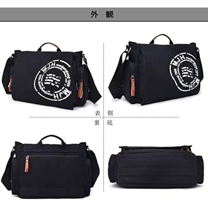 RAKEE ショルダーバッグ トート メンズ メッセンジャーバッグ 帆布 肩掛け斜めがけ 防水 バッグ a4サイズ 大容量 丈夫 6色 ...