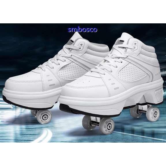 ローラーシューズ スニーカー 4輪 変形式 ローラースケート子供 大人