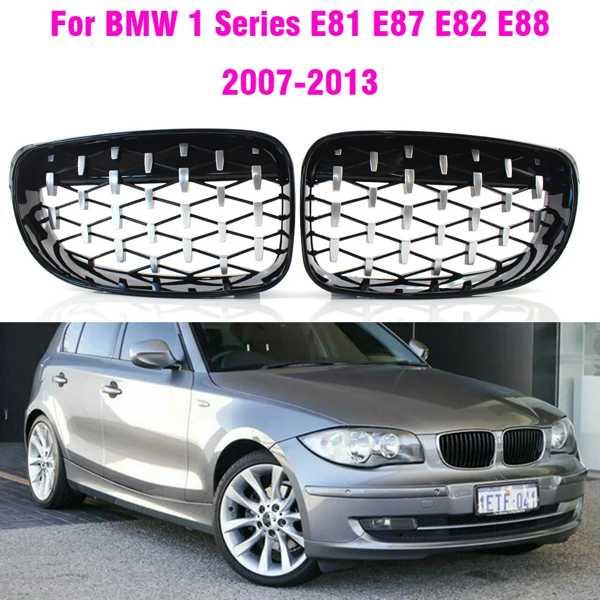 BMW 1シリーズE81 e82 e87 e88 lci 2007-2013用フロントダイヤモンド金属グリルグリルグリルブラック : smile beach - 通販 - Yahoo!ショッピング