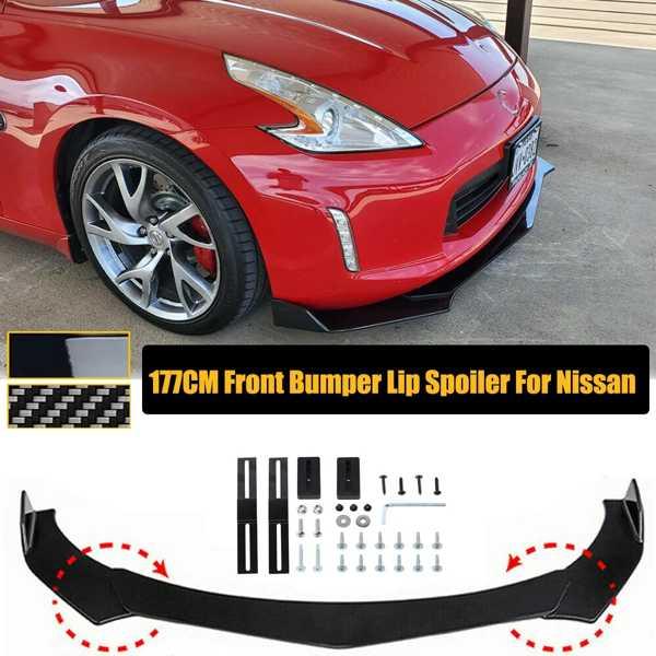 4PCS Universal Front Bumper Lip Spoiler For Nissan 370Z 350Z Coupe Side ...