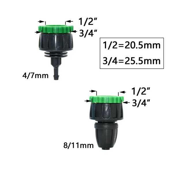 庭用PVC散水ホース 2m-50m 4/7mm 8/11 9/12mm 1/2 "/3/4" めねじ接続付きマイクロ灌漑パイプ : smile beach - 通販 - Yahoo!ショッピング