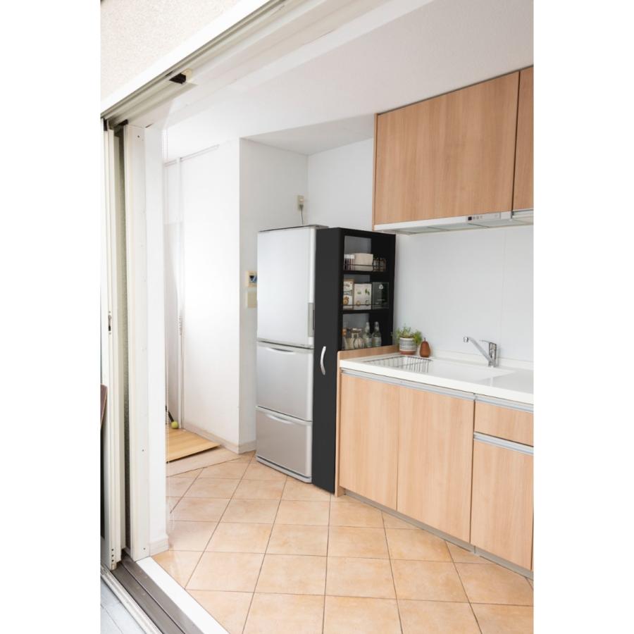 トールワゴン ハイタイプ 幅20cm NWH-200K 収納 隙間 ワゴンラック 隙間ラック キャスター ブラック ストッカー サニタリー すき間収納 薄型 シンプル 田窪 : 住まいる ...