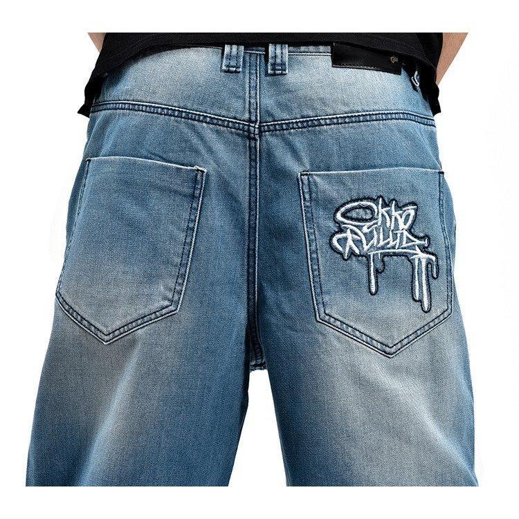 メンズ ジーンズ デニムパンツ ジーパン ゆったりロング丈大きいサイズW30 W32 W34 W36 W38 W40 W42 W44 W46 : miemie - 通販 - Yahoo!ショッピング