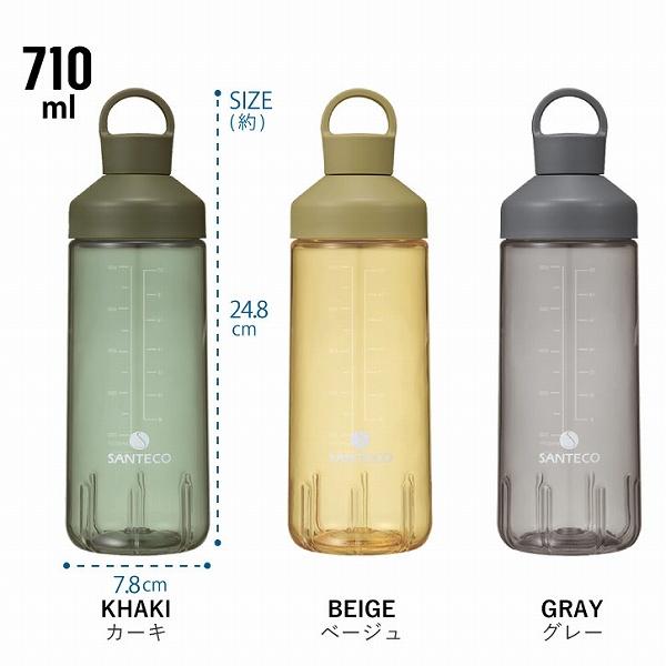 SANTECO オーシャンビバレッジボトル 抗菌 710ml / ドリンク ボトル 水筒 トライタン クリア 軽量 BPAフリー アウトドア 登山 サンテコ : 住マイル - 通販 ...