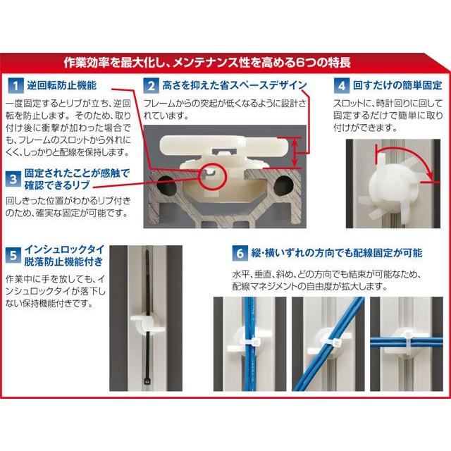 HellermannTyton（ヘラマンタイトン） AFLM30 アルミフレーム用配線固定具 100個入 ケーブル保護 配線固定 ...