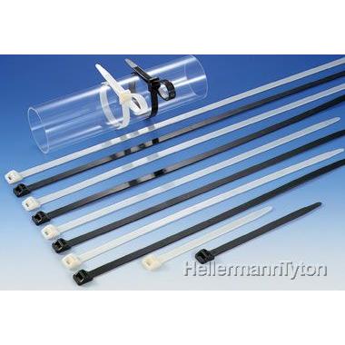 HellermannTyton ヘラマンタイトン RT250R-W ラッシングタイ RT250タイプ 黒 耐候 長尺 太径用 25本入 インシュロック 結束バンド (42031040 ...