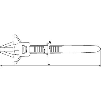 HellermannTyton（ヘラマンタイトン） RT30SSF プッシュマウントタイ 乳白 標準 100本入 (42030500 ...