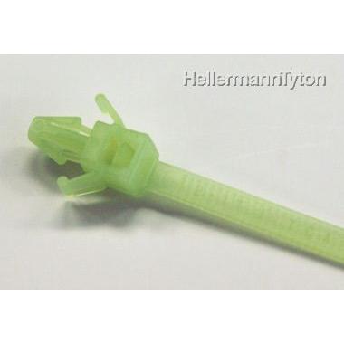 HellermannTyton ヘラマンタイトン RT50SSF-HS プッシュマウントタイ 薄緑 耐熱 100本入 (42201593 ...