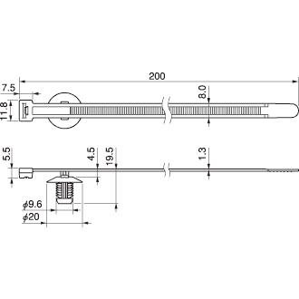 HellermannTyton ヘラマンタイトン CM200-FT9J-HSW ファーツリーマウントタイ 黒 耐熱 耐候 100本入 配管 ホース固定用 (42201387) : スマイル本舗 ...