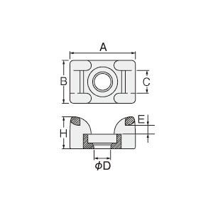 HellermannTyton（ヘラマンタイトン） KR5G5 タイマウント 乳白 標準 ビス止め 100個入 配線固定具 インシュロック ...