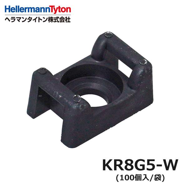 ヘラマンタイトン KR8G5-W タイマウント 黒 耐候 ビス止め 100個入 配線固定具 インシュロック 結束バンド (42060500)@ : 4706 : スマイル本舗 Yahoo!店 ...
