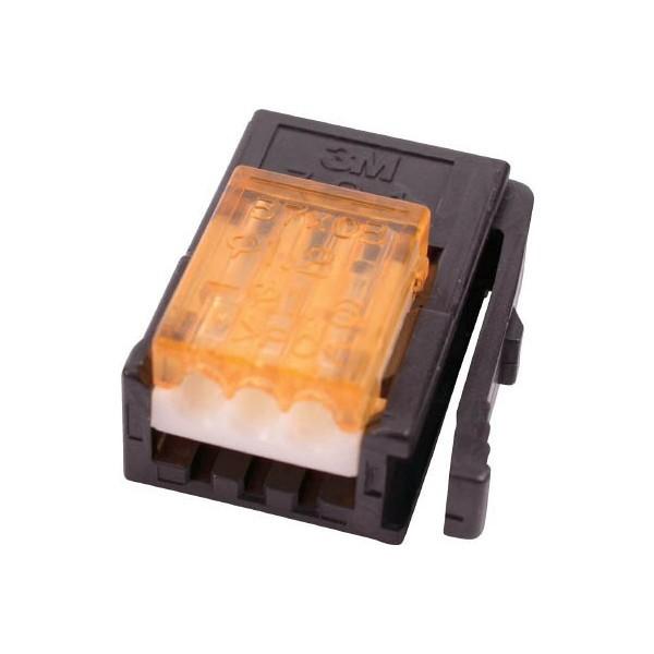 3M スリーエム 37103-3163-000FL オレンジ 黒 ミニ・クランプ ワイヤーマウントプラグ3極 (90200670 ...