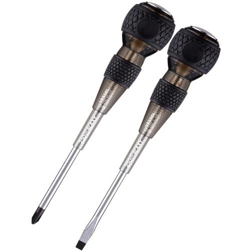 ベッセル VESSEL 250-2PS-GBK ボールグリップ安全貫通ドライバー2本組 ギャラクシー 黒【565841】(97820090 ...
