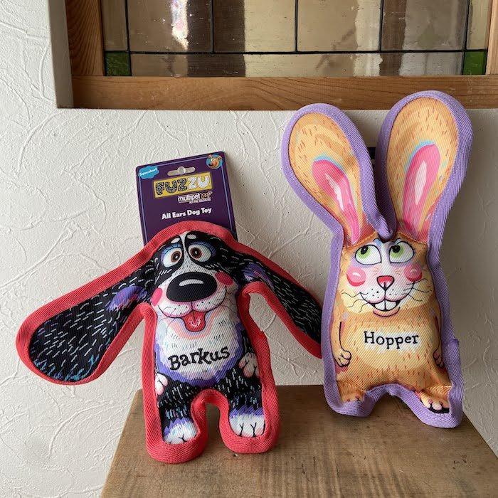 ファズーオールイヤーズ・ウサギのホッパー・犬のバーカス Fuzzu All Ears Multipet Medium・アメリカ直輸入・犬用 ...