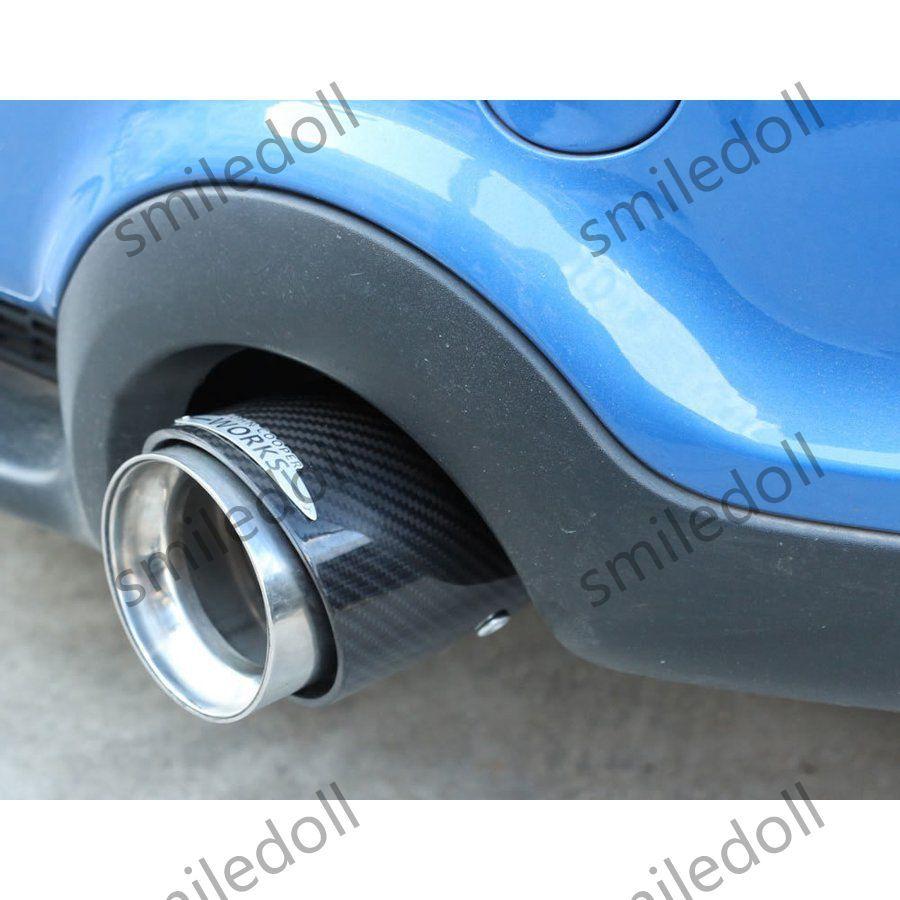 カーボン製 MINIミニクーパー R55?R56?R57?R58?R59?R60?R61系 クーパーS JCW マフラーカッター 2個セット ...