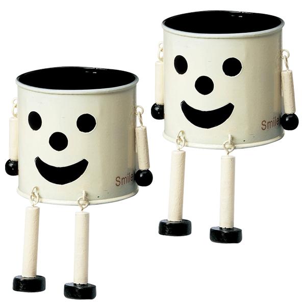 ブリキマンポット Mアイボリー 2786-b-ai 2個セット : Smilegarden&EX Yahoo店 - 通販 - Yahoo!ショッピング