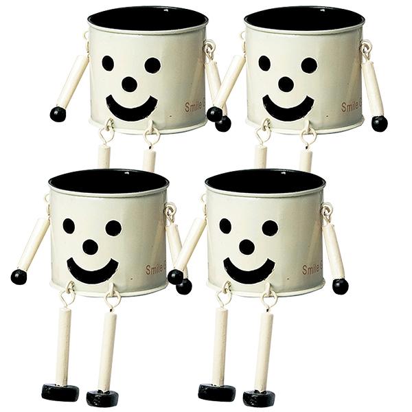 ブリキマンポット Sアイボリー 2786-c-ai 4個セット : Smilegarden&EX Yahoo店 - 通販 - Yahoo!ショッピング