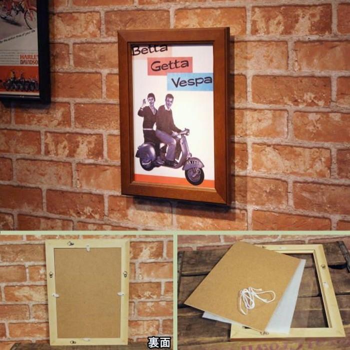 2人乗りベスパ ミニポスター B5フレーム入 バイク 複製 Vespa FB5-14 : アメリカ雑貨 フィフティファイブ - 通販 - Yahoo!ショッピング