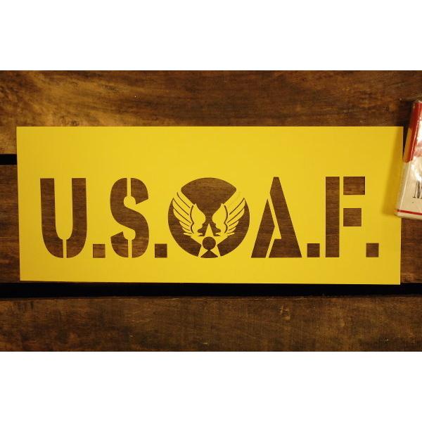 US エアフォース 旧ロゴ ステンシル 型紙 ワンシート 空軍 USAF 【A4-4】 : アメリカ雑貨 フィフティファイブ - 通販 ...