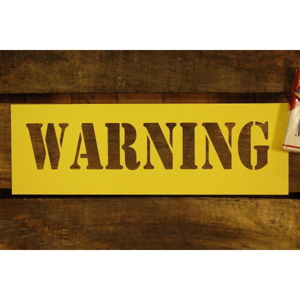 Warning ワーニング 英文字 ステンシル 型紙 警告 注意 ワンシート A4ヨコ-7 : アメリカ雑貨 フィフティファイブ - 通販 - Yahoo!ショッピング