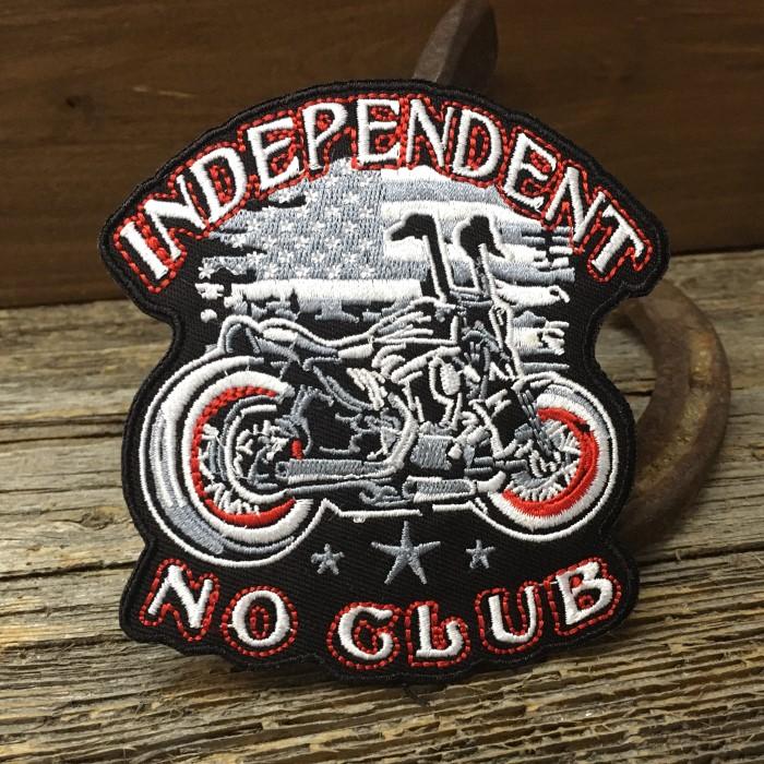 送料無料 バイカー ワッペン アイロン接着対応 パッチ バイク 星条旗 INDEPENDENT NO CLUB CAWP155 : アメリカ ...