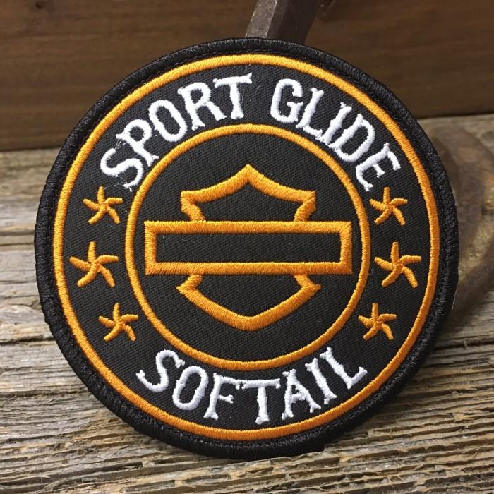 送料無料 SPORT GLIDE 丸型 刺繍 ワッペン SOFTAIL ハーレー スポーツグライド ソフテイル アイロン接着対応 パッチ CAWP156 : ca-wp156 : アメリカ雑貨 ...