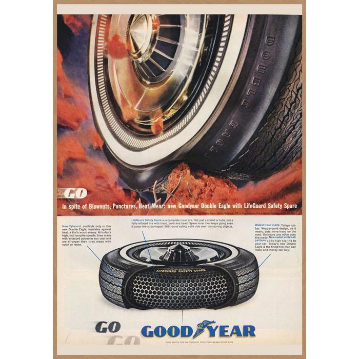 グッドイヤー タイヤ レトロミニポスター B5サイズ 複製広告 Goodyear 落ち葉 秋 USAD5-336 : アメリカ雑貨 フィフティファイブ - 通販 - Yahoo!ショッピング