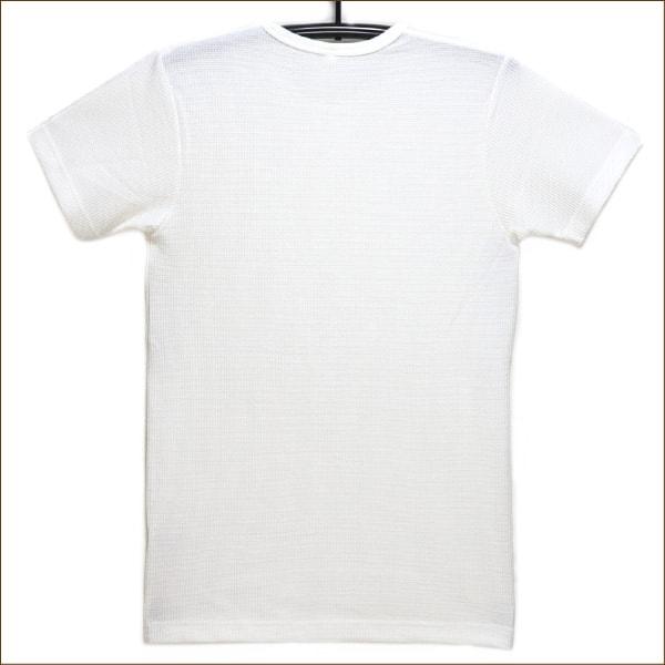 メンズ ワッフル素材 Vネック 半袖シャツ M L LL 009シロ 040グリーン 33139-9711H 大きいサイズあり : すまいる ...