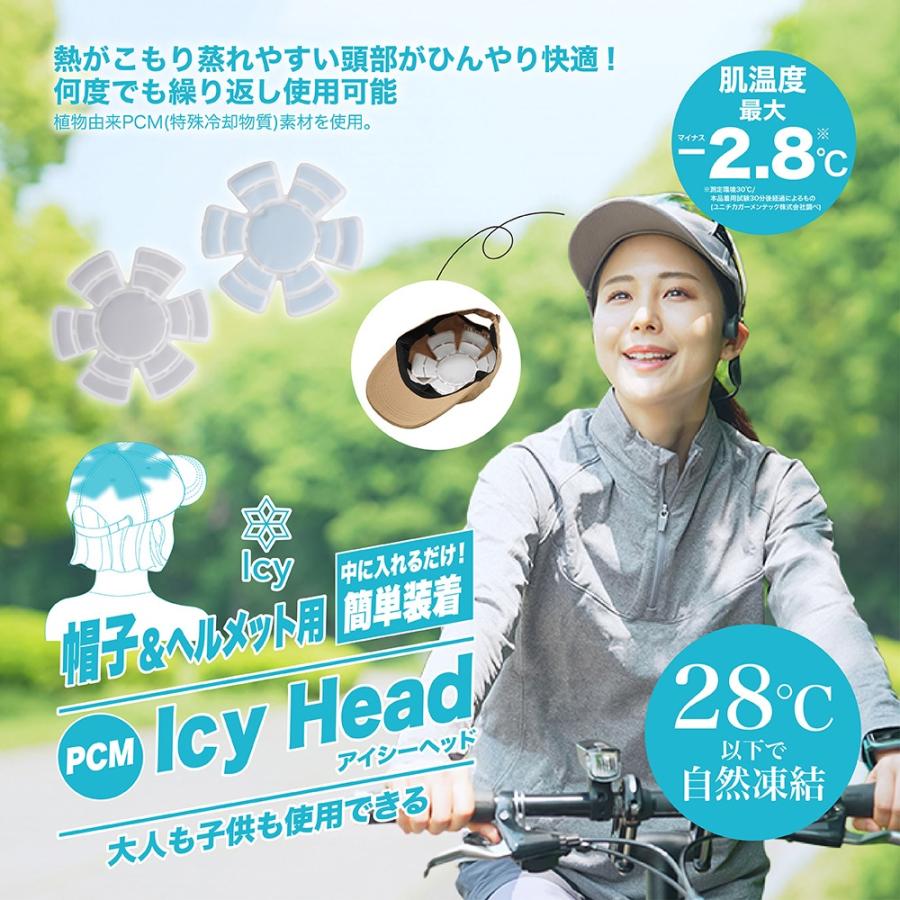 帽子用保冷剤 Icy Head 頭 冷やす 暑さ対策 冷却 熱中症予防 大人用 子供用 冷たい ひんやり 涼しい ジェル ヘッドクール ヘルメット キャップ 冷却パッド : smilenet ...