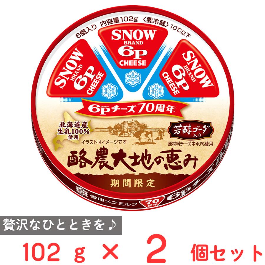 雪印メグミルク [冷蔵] 6Pチーズ 酪農大地の恵み 102g×2個 : Smile Spoon - 通販 - Yahoo!ショッピング