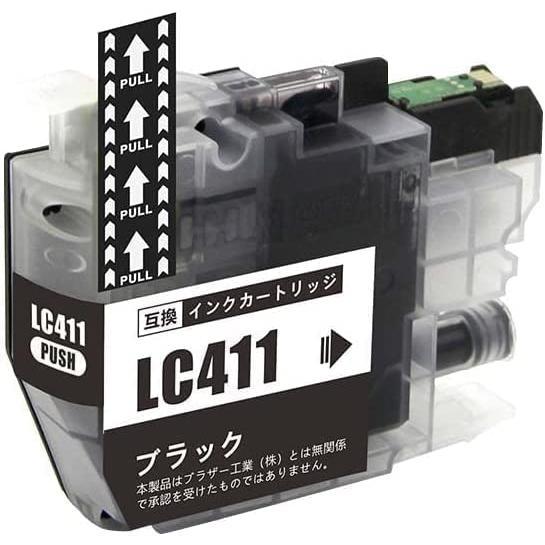 LC411BK ブラック 染料 単品 ブラザー対応 互換インク 残量表示機能付 (LC411 LC411-4PK) ロット番号 N15 : Ink Mart - 通販 - Yahoo!ショッピング