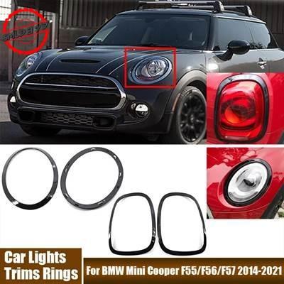 ヘッドライトテールライトリング BMWミニクーパー ベゼルトリム ミニクーパーf55 f56 f57 2014-2021 ...