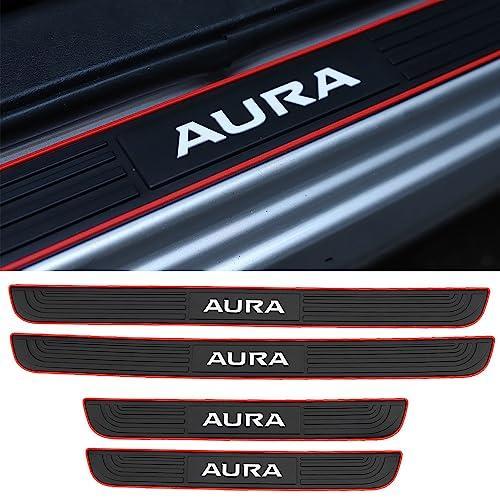 LEXLEYS 日産 汎用 AURA オーラ E13系 サイドステップガード スカッフプレート 車用ドアモール サイドモール ドアガードステッカー スカッフプロテクトシート キ : SML ...