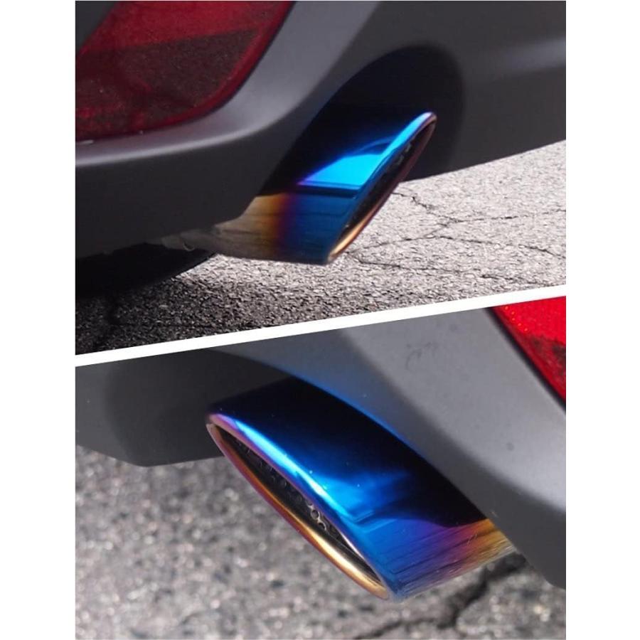 マツダ CX-5 KF系 CX-3 アテンザ GJ GH系 マフラーカッター スラッシュカット チタン焼き シングルタイプ カスタム 外装 ...