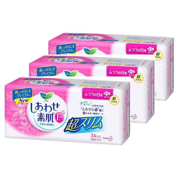 ロリエ 花王 ロリエエフ しあわせ素肌 超スリム ふつうの日用 羽つき 24個入 × 3個セット 在庫品 : SMLトレーディング Yahoo ...