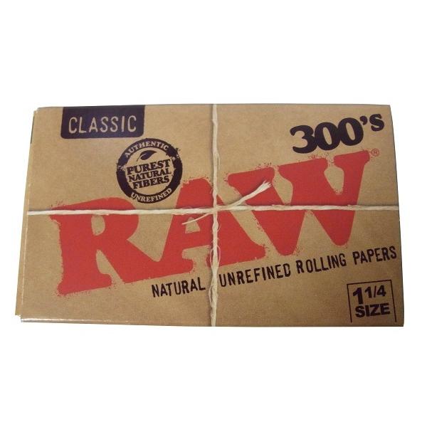 300枚入×2パック RAW 300's Classic Natural Unrefined Rolling Papers 1 1/4Size ...