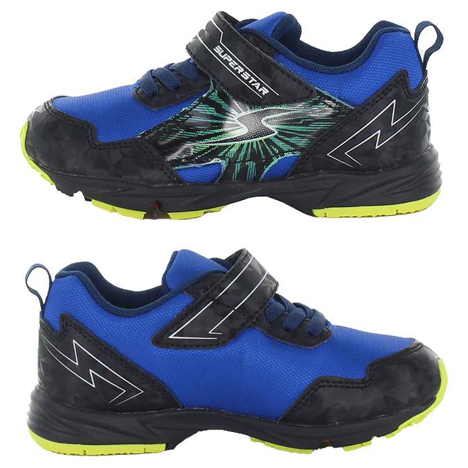 ムーンスター スーパースター 光る靴 スニーカー 男の子 キッズ 子供靴 ジュニア ベルクロ ローカット マジック 運動靴 抗菌 防臭 LED搭載 SS K1165 : シューマートワールド ...