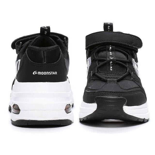 ムーンスター 女の子 子供靴 キッズ ジュニア 厚底 スニーカー ベルクロ 紐靴 2WAY Cawaii Plus スタイルアップ 抗菌 防臭 においケア NM J090 黒 : i19-nm ...