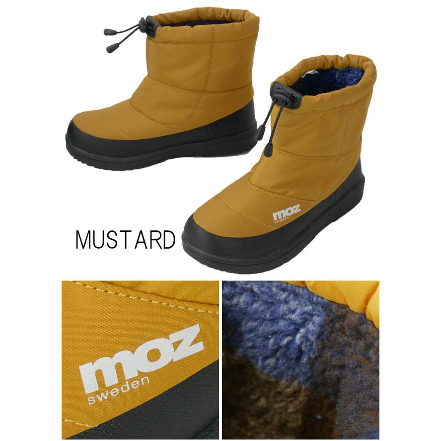 モズ MOZ レディース スノーブーツ ウインターブーツ 防水 防寒 防滑 ショートブーツ ショート丈 MZ-7000 ブラック 黒 マスタード カーキ : i23-fs-mz-7000 ...