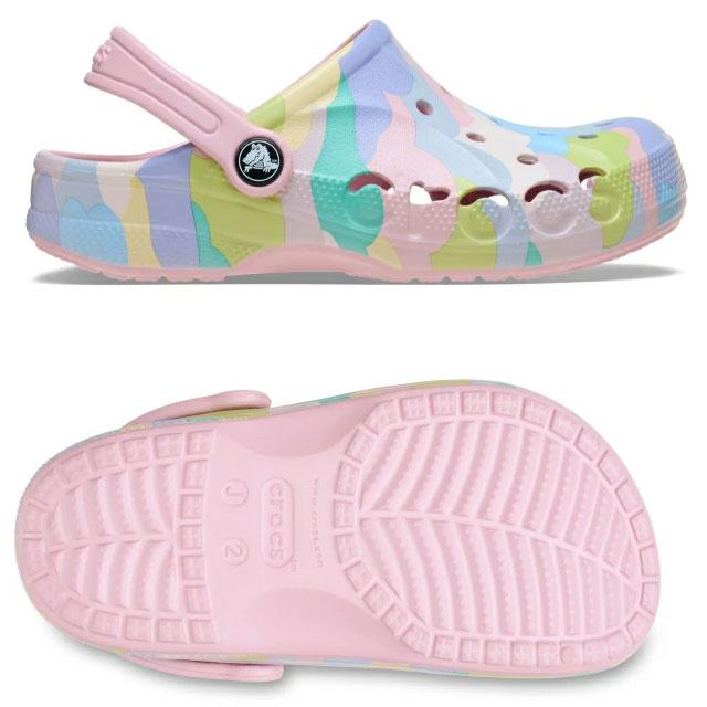 crocs（クロックス） クロッグサンダル キッズ 女の子 バヤ シーズナル プリンテッド クロッグ k ジュニア サボサンダル 209728 ...