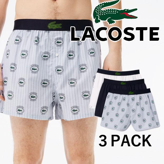 LACOSTE ラコステ トランクスパンツ メンズ 7H8907 3パックボクサーパンツ インナー アンダーウェア 下着 パンツ 3枚組 ...