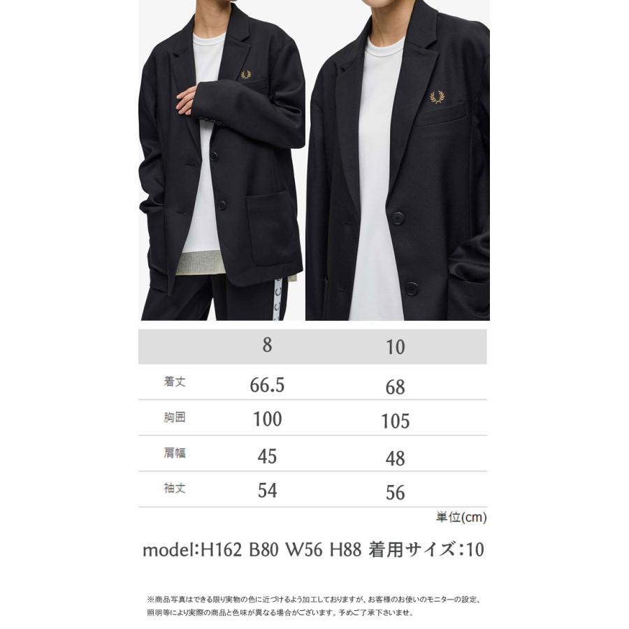 FRED PERRY フレッドペリー ブレザー レディース F8694 シングル FRED PERRY フレッドペリー ブレザー レディース F8694 シングル